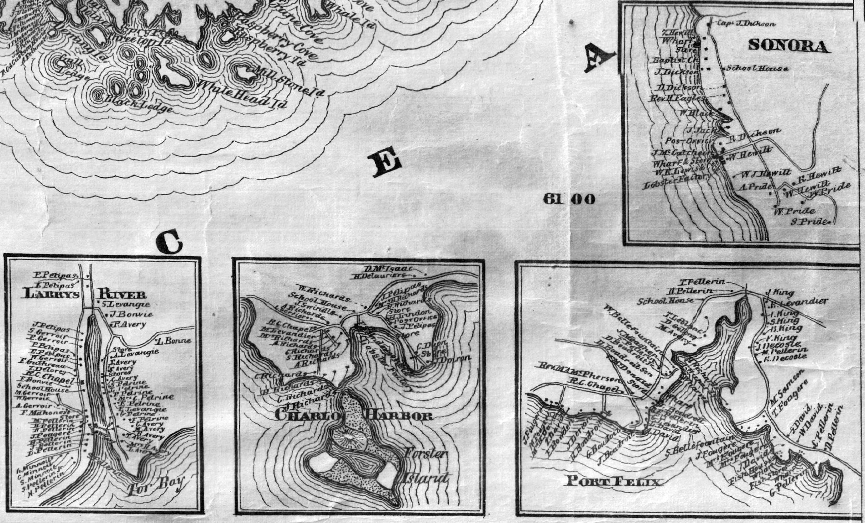 AF Church 1864 Guysborough Co. Map